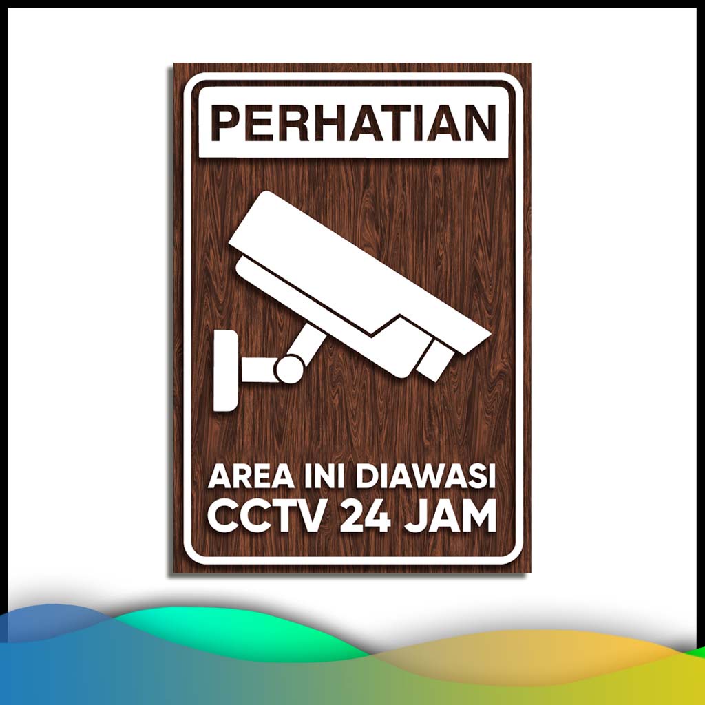 Jual Sign Board Akrilik CCTV 24 Jam / Sign Acrylic CCTV 24 Jam Murah ...