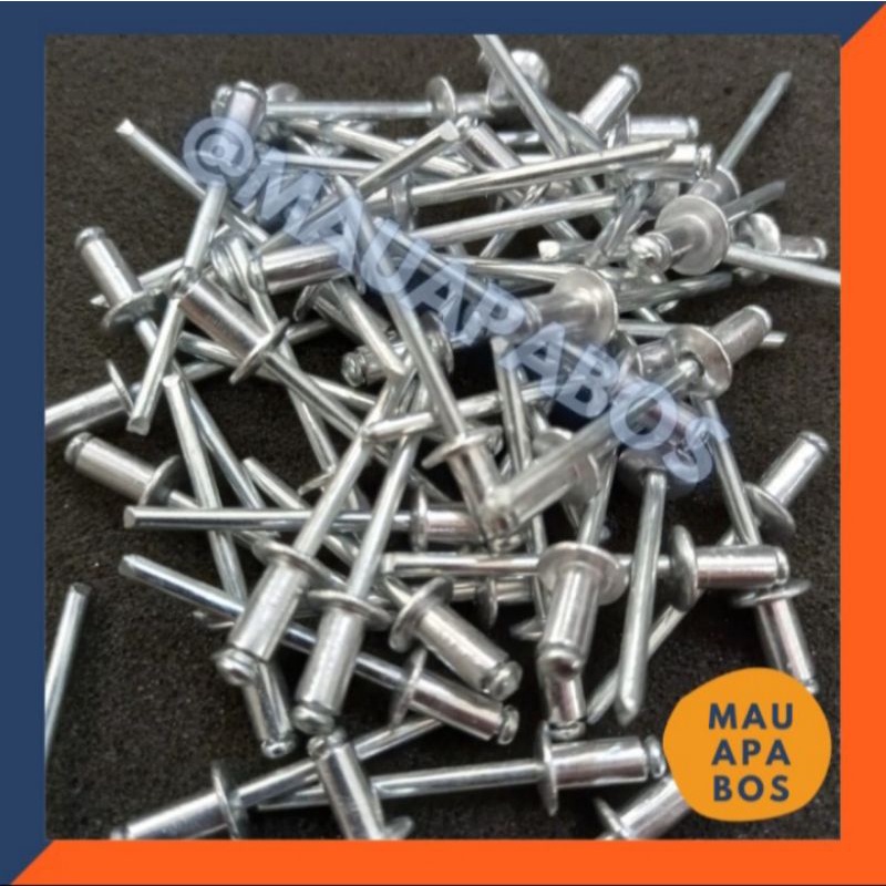 Jual Paku Rivet Putih 4x8 mm Blind Rivet 529 | Shopee Indonesia