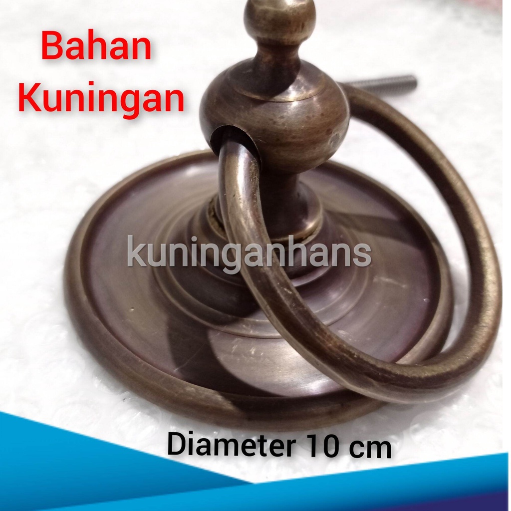 Jual handle pintu rumah antik unik kuningan diameter 10 cm | Shopee ...