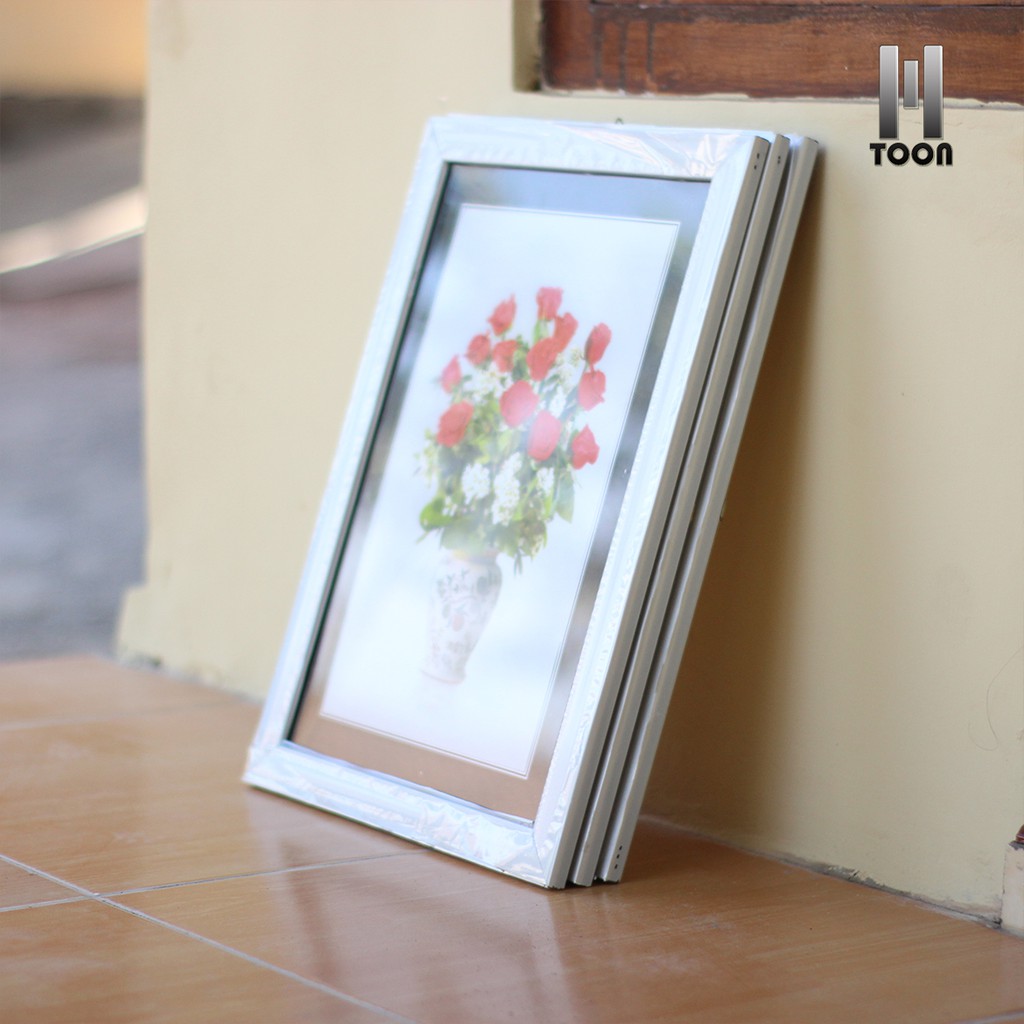 Jual Bingkai List Hitam Viber Putih/Hitam Ukuran 10R+ / A4 + Packing ...