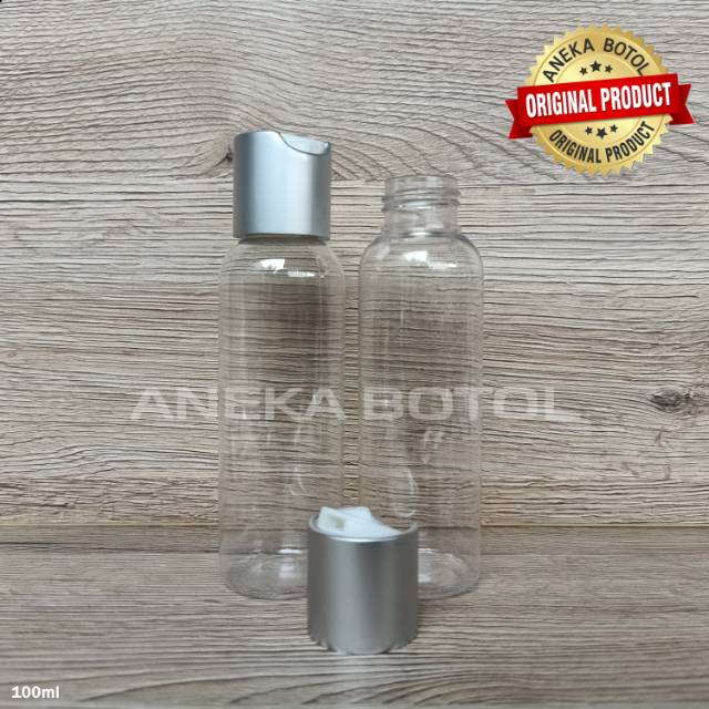 Jual BOTOL PET 100 ML BENING TUTUP PRESTOP RING SILVER MATTE / BOTOL ...