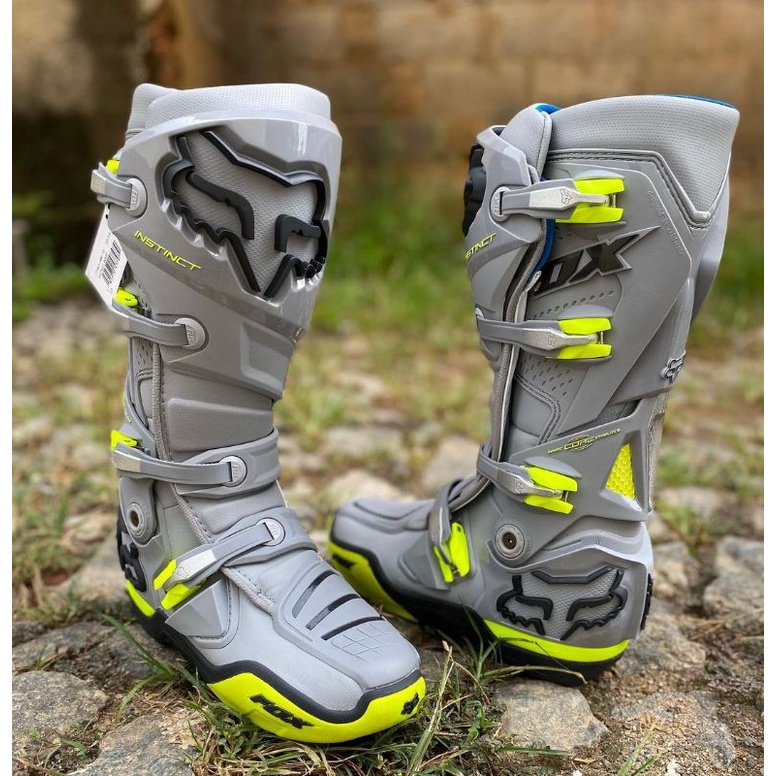 Jual FOX INSTINCT 2022 GREY BLACK YELLOW FLOU BOOTS FOX INSTINCT 2022 ...