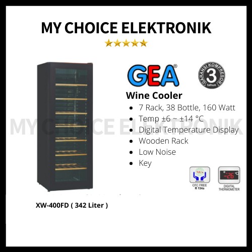Jual GEA XW-400FD / XW-400 FD Wine Cooler 342L | Shopee Indonesia
