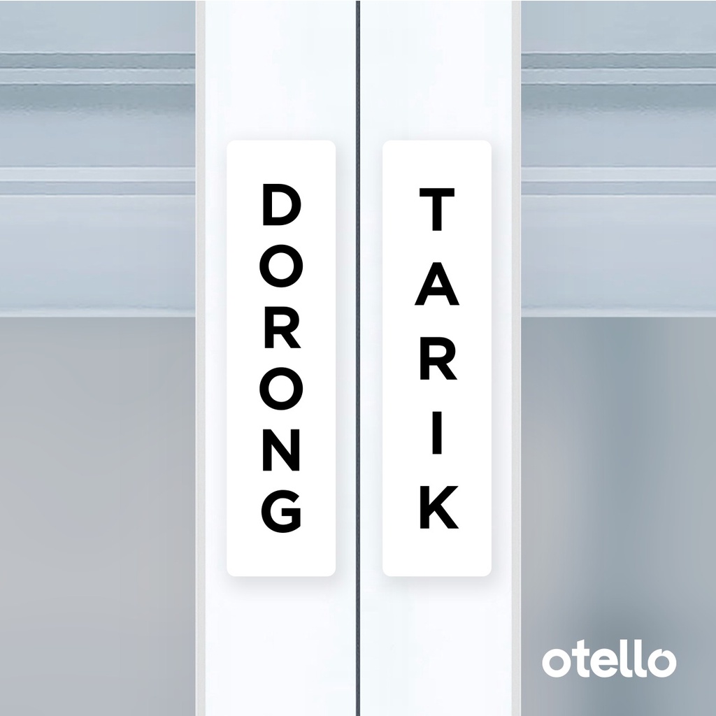 Jual Otello Label Dorong Tarik Push Pull Sign Acrylic Modern Minimalist ...