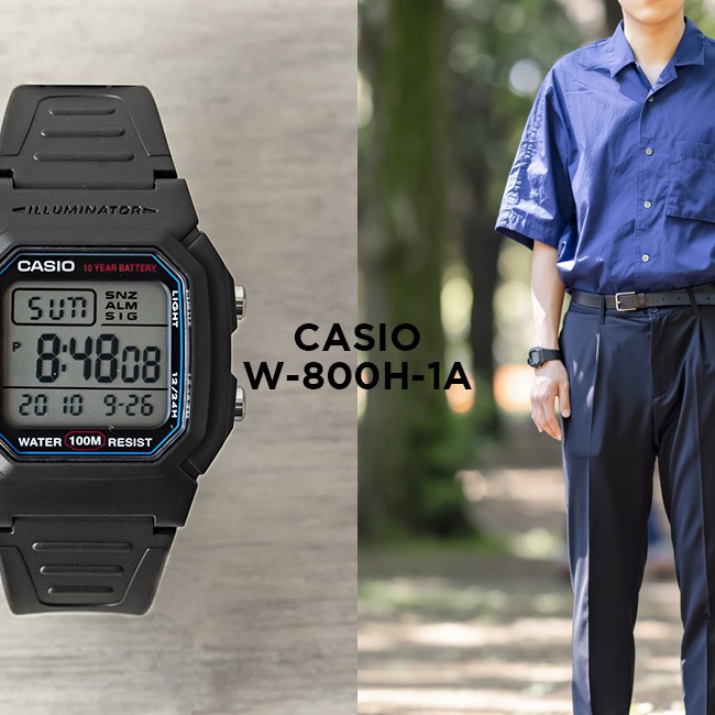 Jual CASIO W800H / W-800H-1AVDF ORIGINAL | Shopee Indonesia