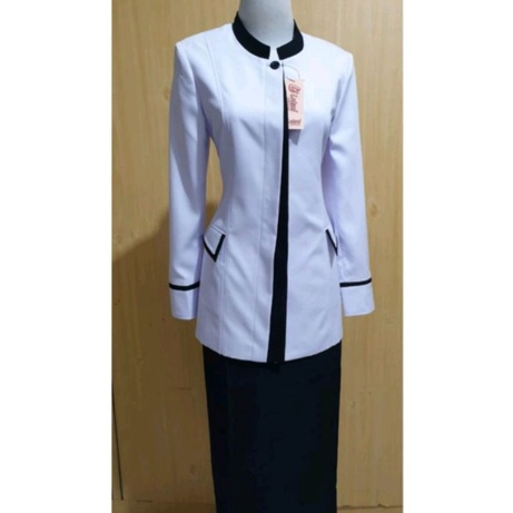 Jual Baju Dinas Putih Wanita PDH putih PNS Blazer Putih Wanita Seragam ASN Putih Seragam Guru ...