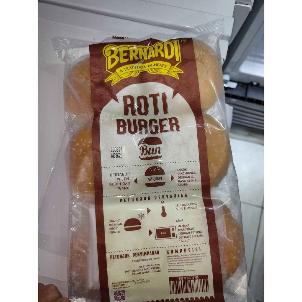 Jual roti burger bun bernardi polos dan wijen isi 6 pcs | Shopee Indonesia
