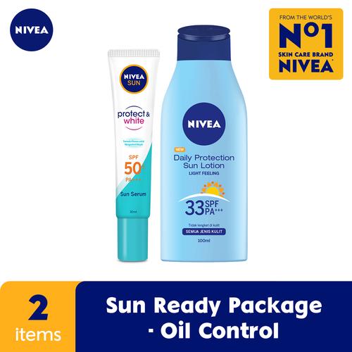 Jual Nivea Sun Protect & Oil Control SPF 50 30 mL + Nivea Daily ...