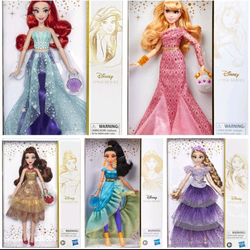 Jual Disney Style Series Jasmine Aurora Rapunzel Belle Ariel Boneka ...