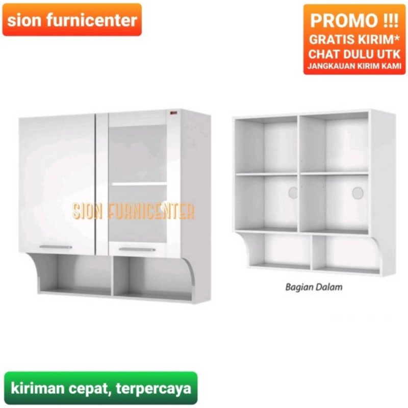 Jual lemari atas dapur / kabinet atas dapur 2 pintu / lemari atas ...
