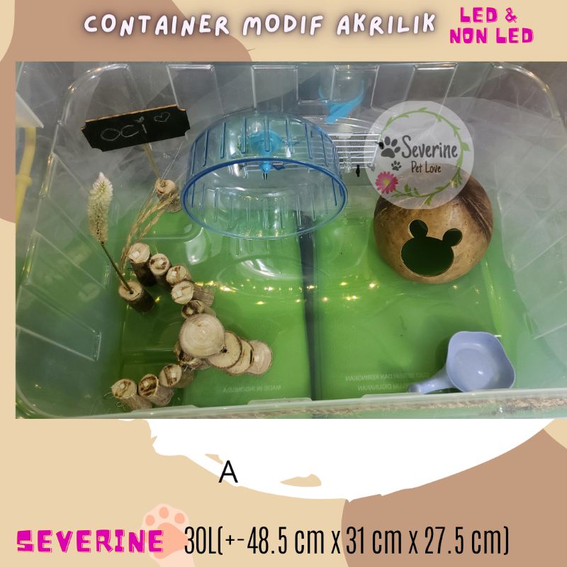 Jual kontainer box modif Akrilik Container kandang hamster komplit ...