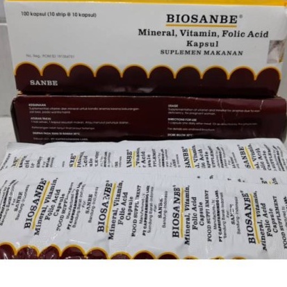 Jual Biosanbe Strip Isi 10 Kapsul - Suplemen Zat Besi Anemia Ibu Hamil ...