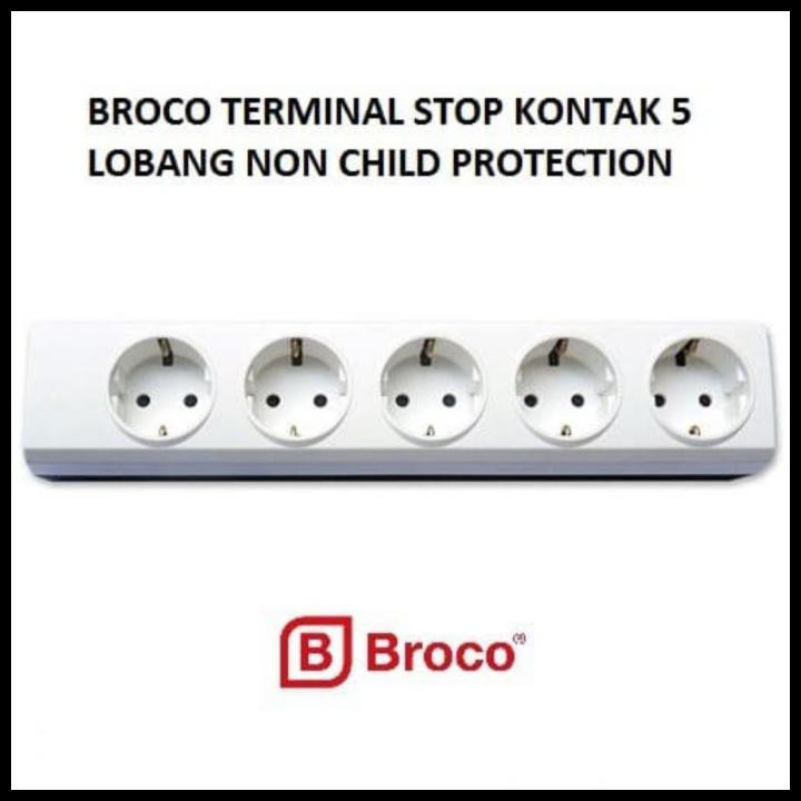 Jual BANTING HARGA Stop kontak 5 lubang broco non cp colokan listrik ...