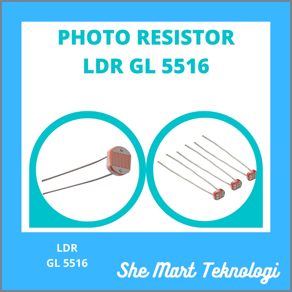 Jual Photoresistor GL 5516 LDR Light Dependent Resistor 5mm | Shopee ...