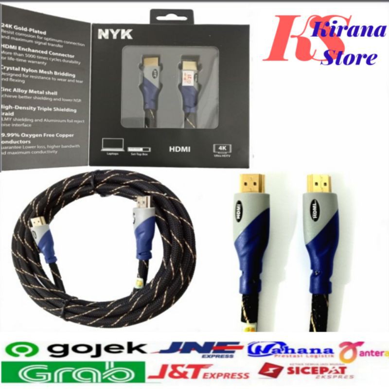 Jual KABEL HDMI 4K NYK FULL HD 1080p 1,5METER / KABEL HDMI 1,5Meter NYK ...