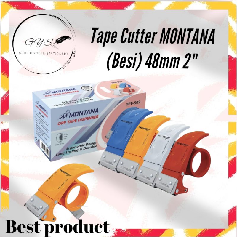 Jual Tape Cutter/ Dispenser Plakban/ Pemotong Lakban 2" 48mm Besi ...