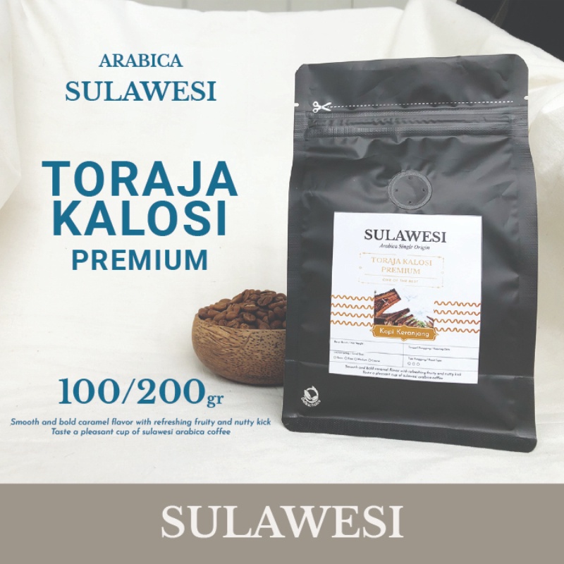 Jual Arabica Sulawesi Toraja Kalosi Premium Kopi Bean, Bubuk 100-200gr ...