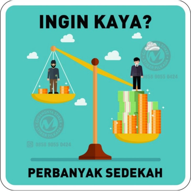 Jual STIKER INGIN KAYA SEDEKAH 15x15cm | Shopee Indonesia
