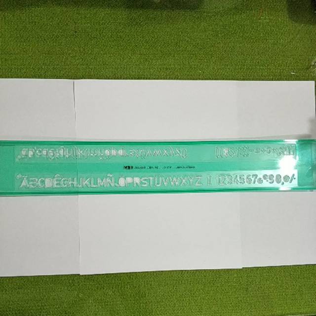 Jual Penggaris mal huruf lettering, sablon merk Mor art. 8610 Din 1451 ...