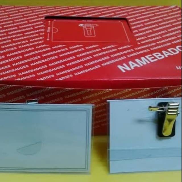 Jual Name Tag Multi / Namebadges / Name Tag Penjepit Bening | Shopee ...