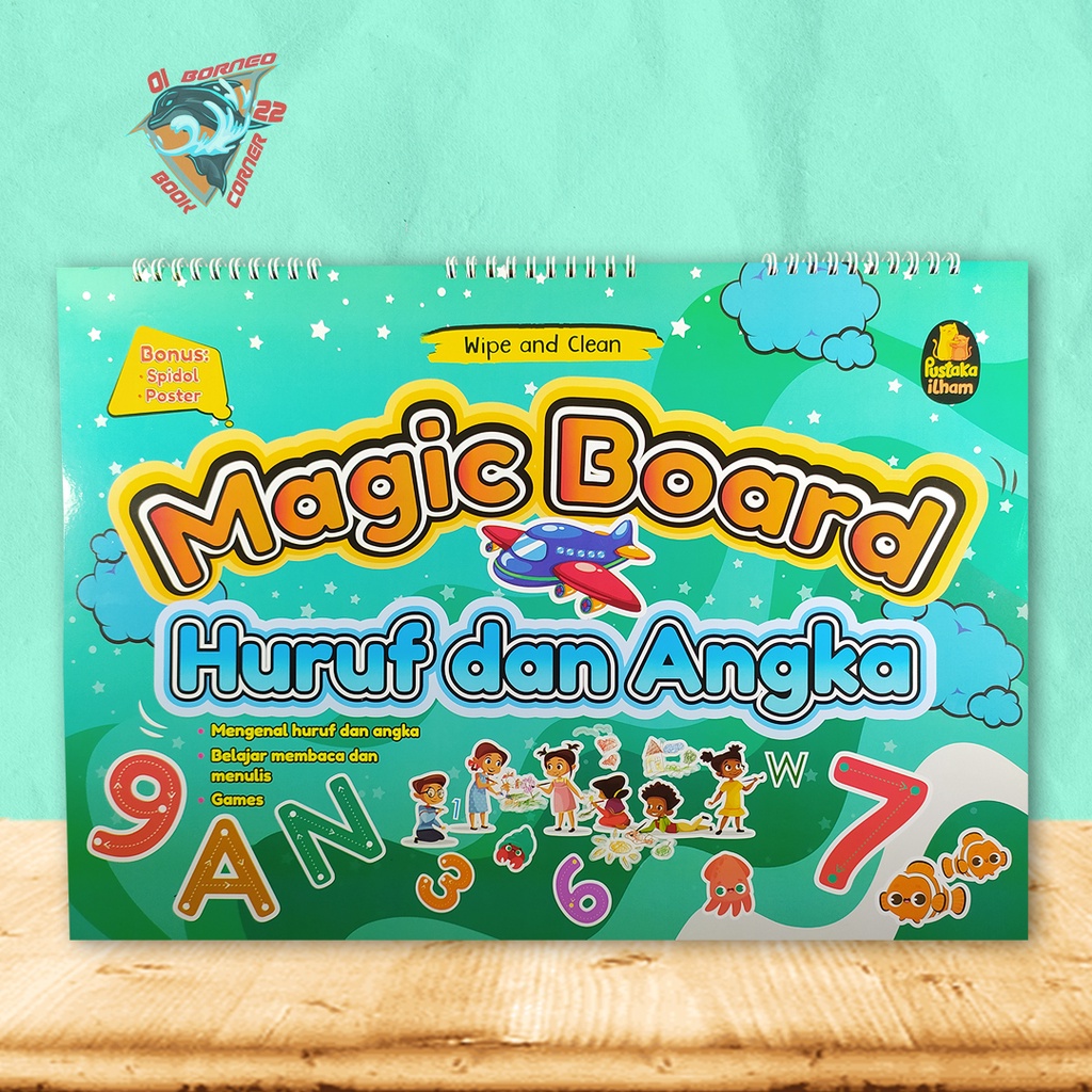 Jual MAGIC BOARD BELAJAR MENULIS HURUF DAN ANGKA - WIPE CLEAN BOOK ...