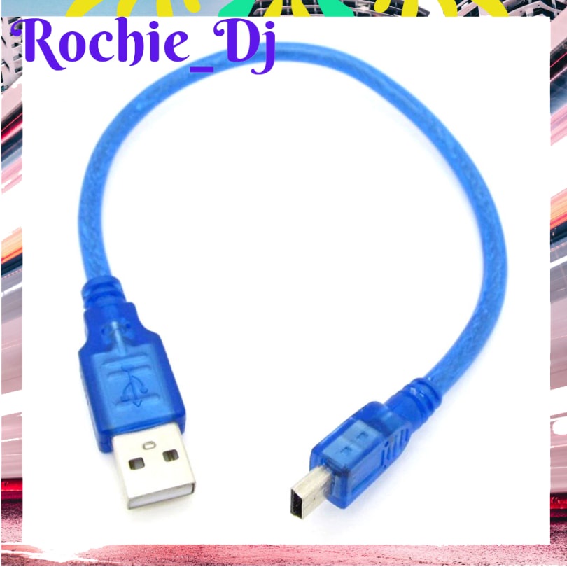 Jual KABEL USB MALE KE MINI USB MALE 20CM | Shopee Indonesia