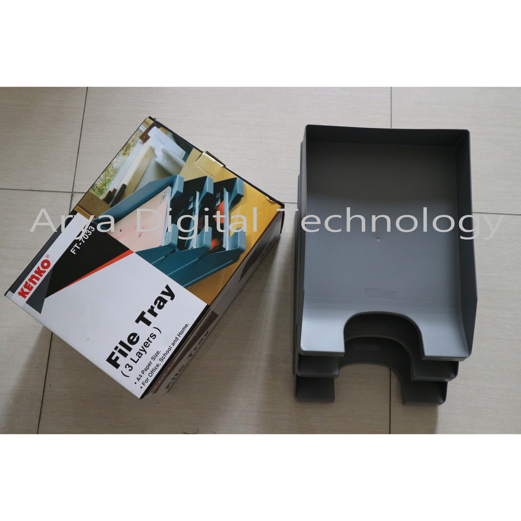 Jual File Tray 3 Layer FT 7033 Hitam Tempat Penyimpanan Surat Rak ...