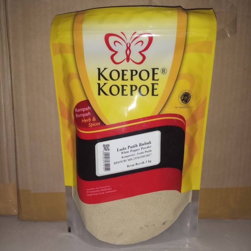 Jual Koepo Koepo Lada Putih Bubuk 1kg / kupu-kupu lada putih 1kg ...