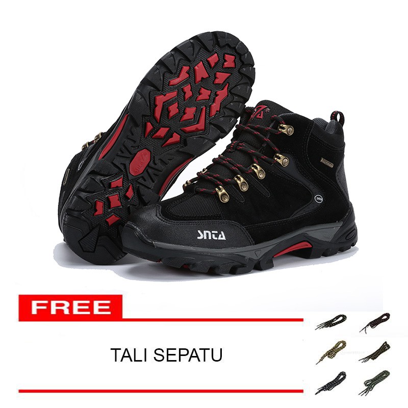 Jual Sepatu Gunung Snta 469 / 501 / 505 Black Adventure Trekking Hiking ...