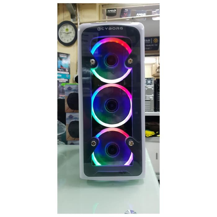 Jual NR Pc Gaming Amd Ryzen 3 2200 Feat Cyborg Dragon Wars | Shopee ...