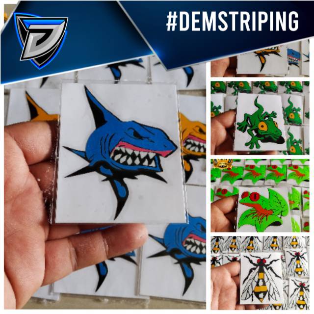 Jual stiker cutting SHARK HIU TOKE KODOK LEBAH KUALITAS TERBAIK TER ...