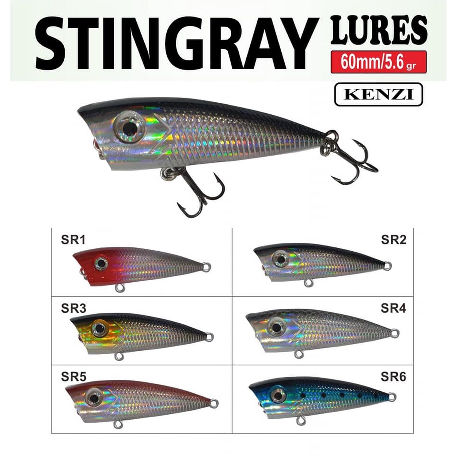 Jual Lure MINI POPPER KENZI STINGRAY (6cm / 5.6gram) | Shopee Indonesia