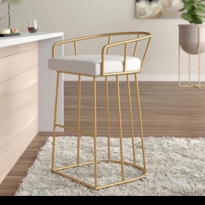 Jual Kursi Bar Besi Gold Vahan - Wonten Art Counter Stool | Shopee ...
