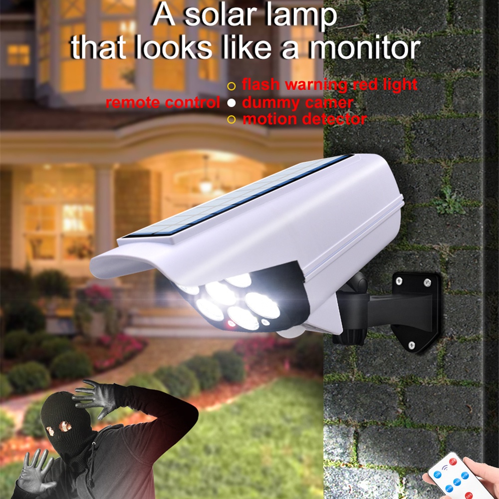 Jual Dummy CCTV lampu Security LED dengan sensor gerak PIR Tenaga surya ...