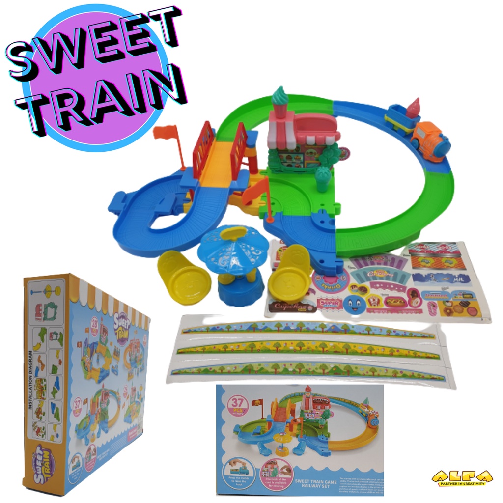 Jual Toko Mainan ALFA Sweet Train Railway Set B/O 8229 | Shopee Indonesia