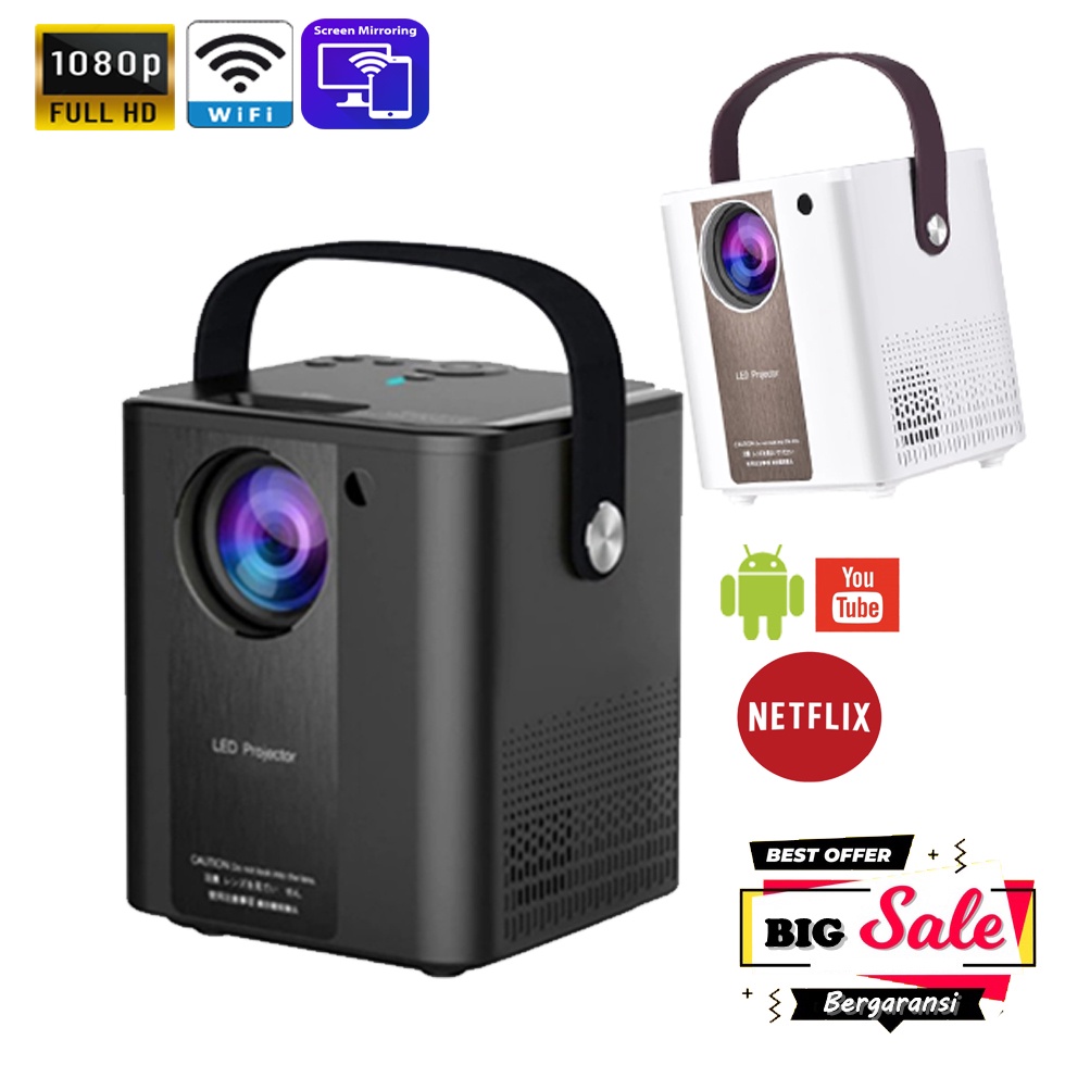 Jual PROYEKTOR 5000 LUMENS WIFI / PROJECTOR / PROYEKTOR WIFI / INFOKUS / PROJECTOR ANDROID ...