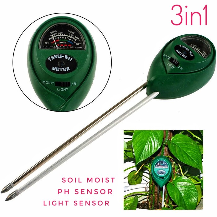 Jual 3in1 Sensor Soil Moisture pH + Light Sensor Kelembapan dan pH ...