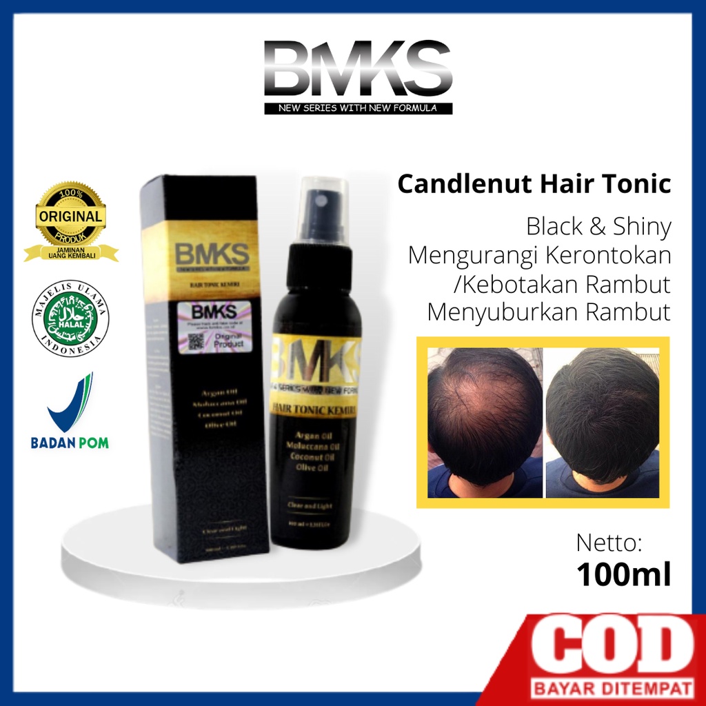 Jual BMKS HAIR TONIC tonik spray kemiri pelurus penumbuh pemanjang ...