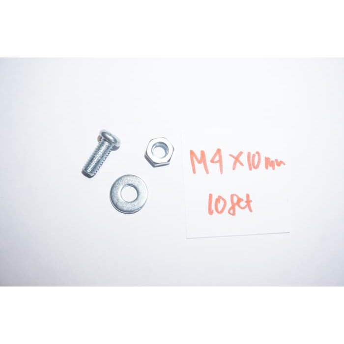 Jual Set Baut Mur Ring M4 x 10 ( JP 4x10 ) 10set | Shopee Indonesia