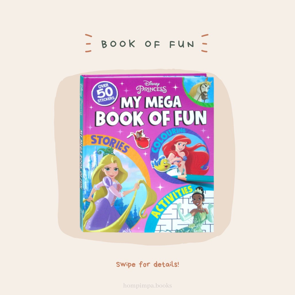 Jual Disney Princess My Mega Book of Fun Over 50 Stickers (Stories ...
