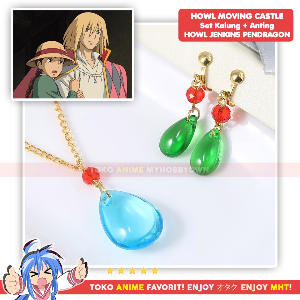 Jual Set Anting Kalung Howl's Moving Castle Howl Jenkins Pendragon ...