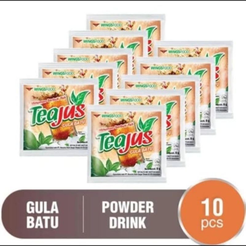 Jual TEH TEAJUS GULA BATU SACHET SERBUK MURAH RENCENG ISI 10 SACHET ...