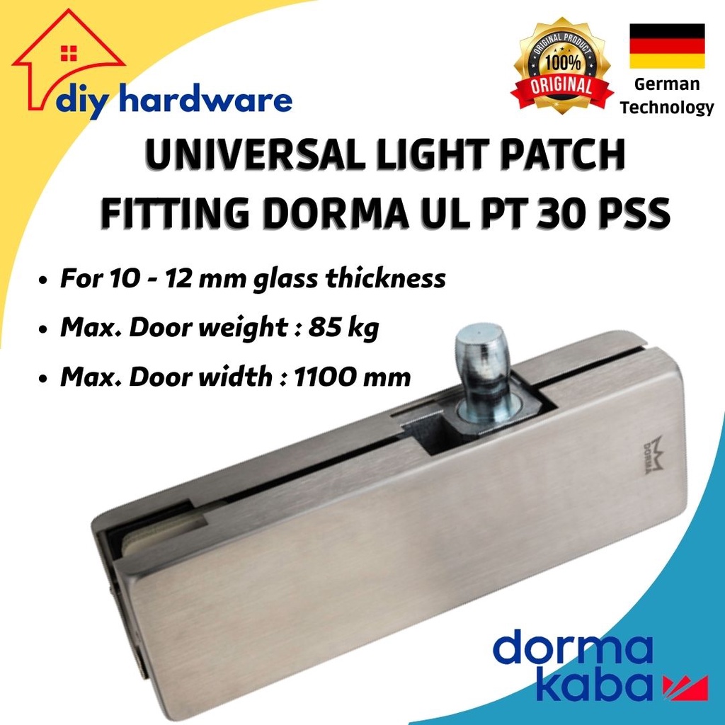 Jual Dorma Patch Fitting Universal Light UL PT30 Pintu Kaca UL PT 30 | Shopee Indonesia