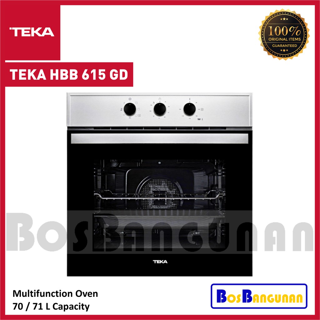 Jual Oven Listrik TEKA HBB 615 GD / Built In Oven TEKA HBB615GD 70L Multifunction Oven Tanam ...