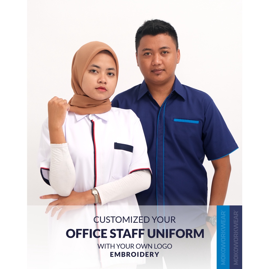 Jual MOKO UNIFORM OFFICE / KEMEJA SERAGAM KERJA / OFFICE / KEMEJA KERJA ...