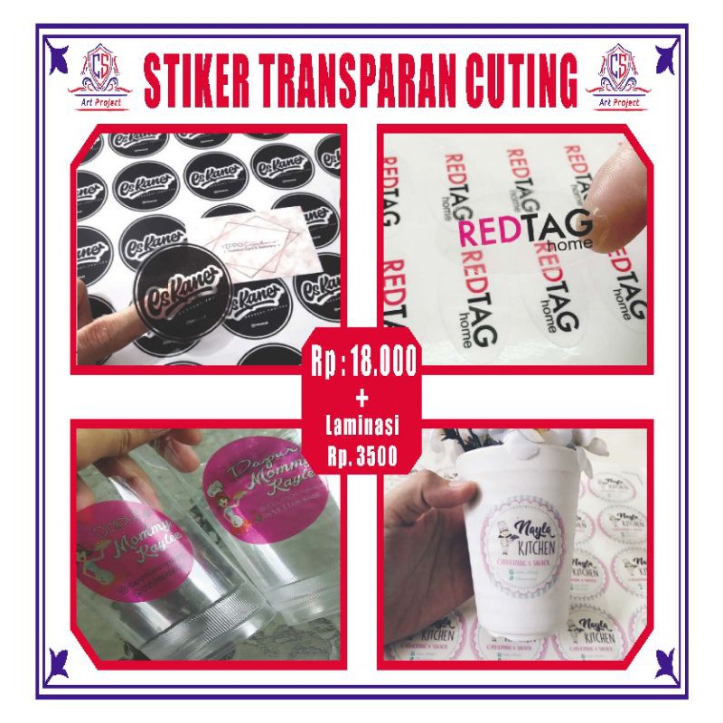 Jual Stiker Vinyl Transparan Cuting | Shopee Indonesia