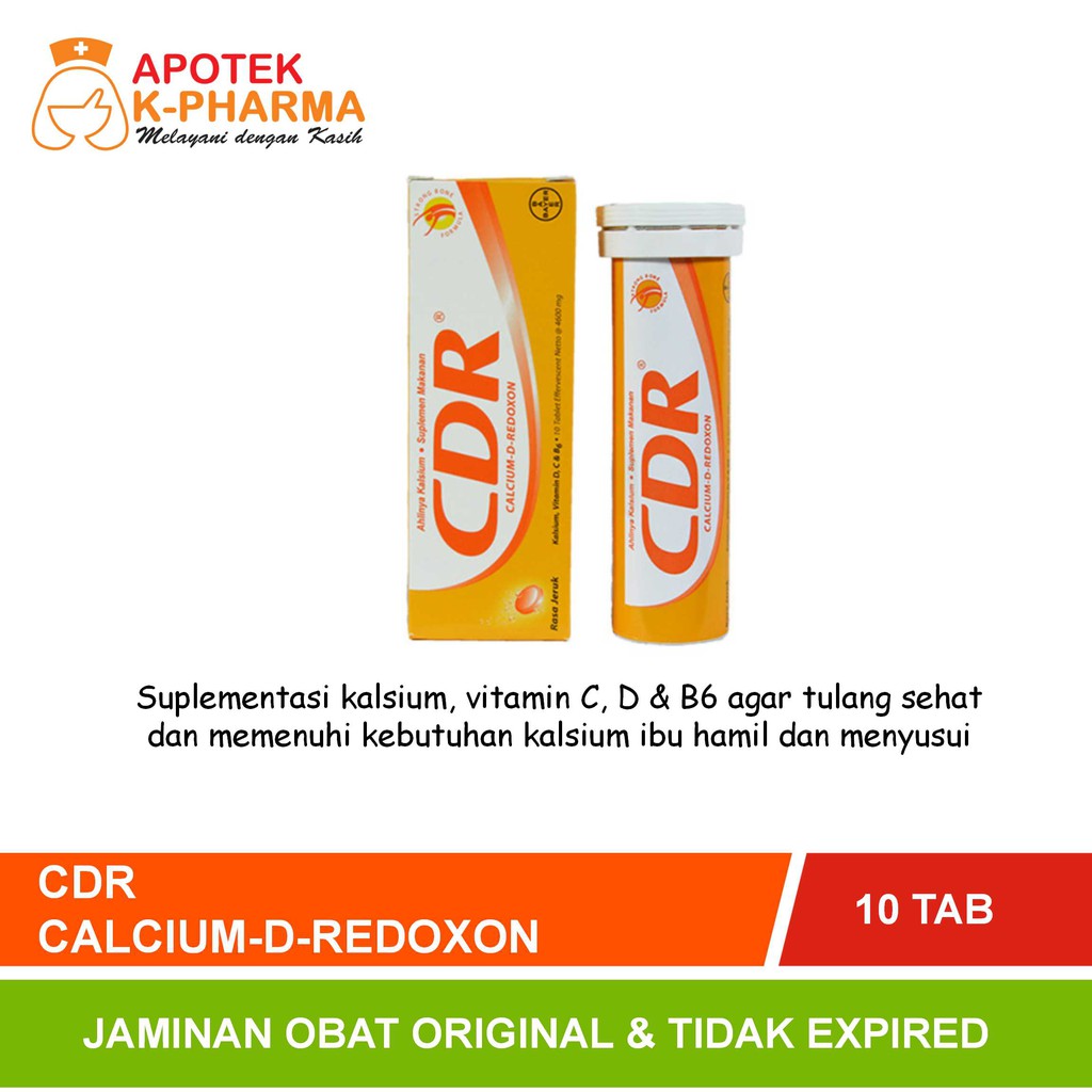 Jual CDR Calcium D Redoxon Isi 10 Tablet Original Bayer | Shopee Indonesia