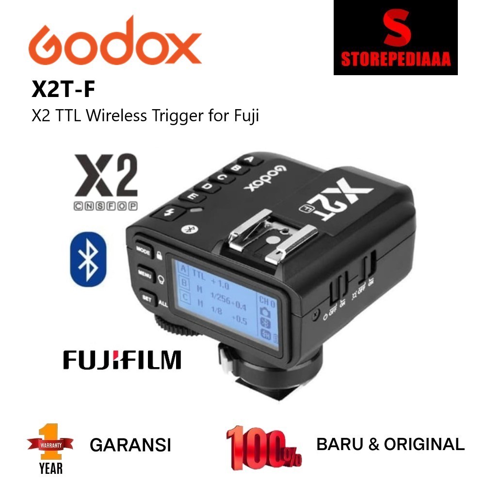 Jual Godox X2T Fuji Wireless Flash Trigger for Fujiflm Camera X2 TTL ...