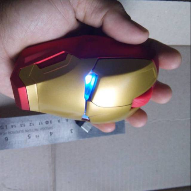 Jual Wireless Mouse Gaming Model Iron Man Ironman Helm Mask | Shopee ...