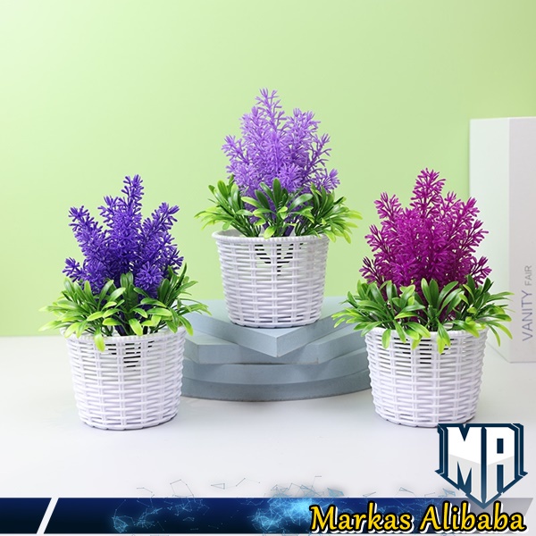 Jual Ornamen Tanaman Bunga Lavender / Artifisial Plastik Pot Tumbuhan ...